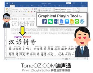 Pinyin on Chinese Characters in Microsoft Word – ToneOZ澳聲通